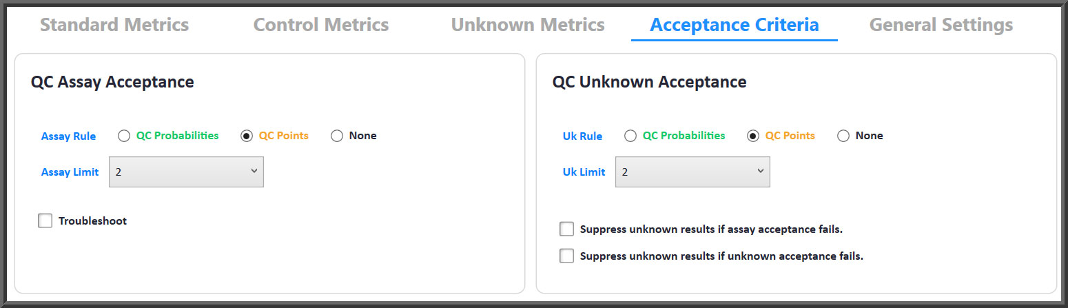 QC Acceptance - STATLIA MATRIX
