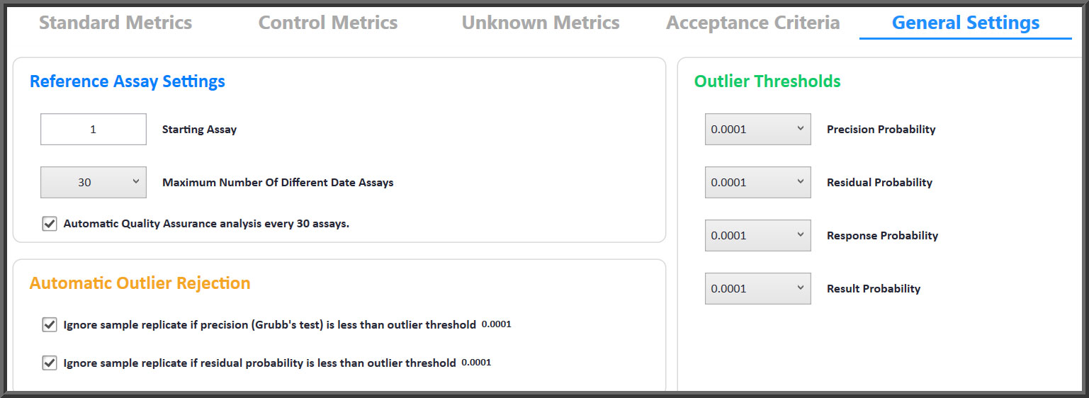 QC Acceptance - STATLIA MATRIX